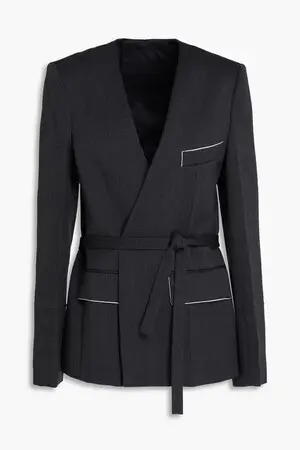 Victoria Beckham Belted Wool-twill Blazer