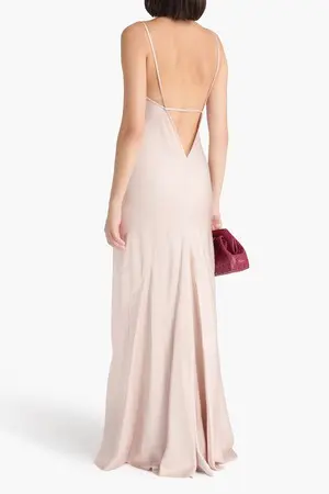 Victoria Beckham Satin-crepe Gown - Blush