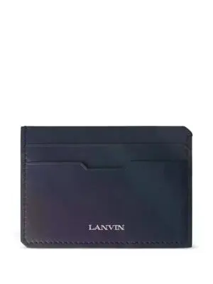 LANVIN Logo-stamp Cardholder - Blue