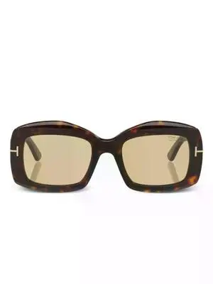 TOM FORD Venetia Sunglasses With Metal Detail - Green