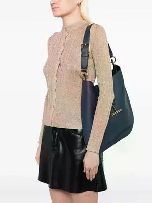 TOM FORD Large Tara T-bar Buckle Shoulder Bag - Blue