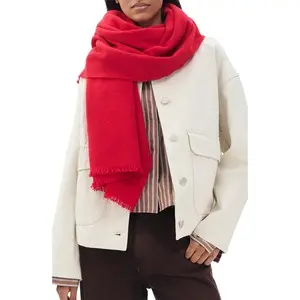 Rag & Bone Textured Cashmere Scarf - Fiery Red