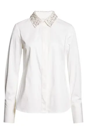 Ramy Brook Wendy Beaded Collar Shirt