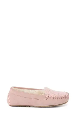 Minnetonka Cosi Faux Shearling Slipper - Blush