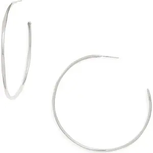 NASHELLE Textured Hoop Earrings - Sterling Silver