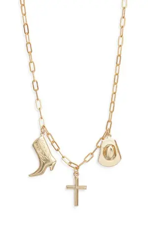 NASHELLE Rodeo Charm Necklace - Gold Fill