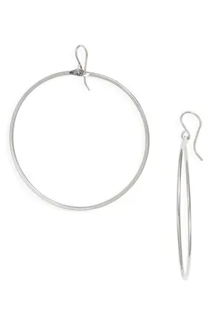 NASHELLE Signature Large Hoop Earrings - Sterling Silver
