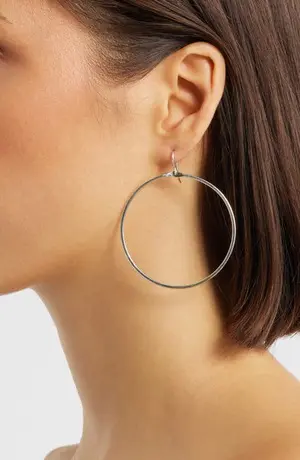 NASHELLE Signature Large Hoop Earrings - Sterling Silver