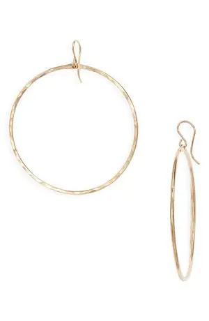 NASHELLE Signature Large Hammered Hoop Earrings
