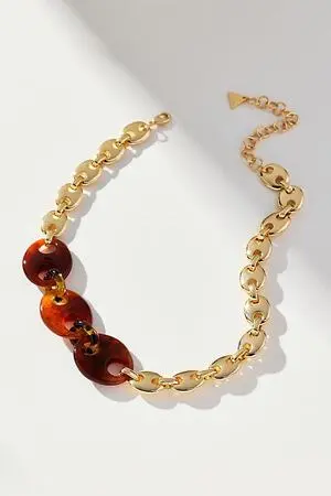 Maeve Maeve Chunky Pop Tab Chain Necklace Brown