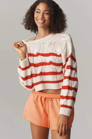 L*Space Kensley Crop Cable-knit Pullover Sweater