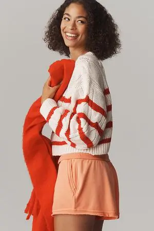 L*Space Kensley Crop Cable-knit Pullover Sweater
