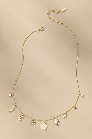 Anthropologie Zodiac Charm Necklace - Aquarius