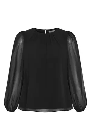 City Chic Kelly Sheer Sleeve Top