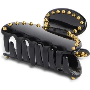 L. Erickson Laurent Claw Clip - Black/gold