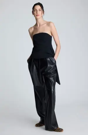 KENNETH COLE Asymmetric Hem Strapless Top