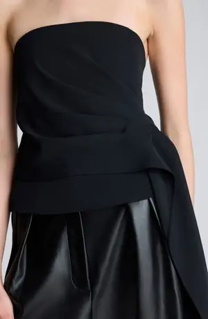 KENNETH COLE Asymmetric Hem Strapless Top