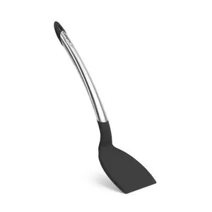 CUISIPRO Silicone & Stainless Steel Turner - Black