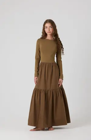BY TESS COLLECTION Lany Midi Dress - Olive
