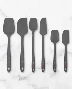 ELI HOME 6 Piece Silicone Spatula Set - Grey