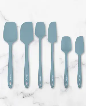 ELI HOME 6 Piece Silicone Spatula Set - Teal Grey