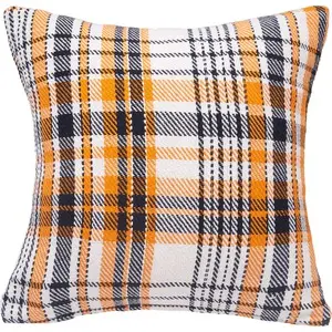 C&F HOME Plaid Decorative Throw Pillows - Brown