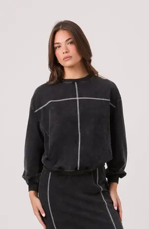 BY TESS COLLECTION Ari Sweatshirt - Black