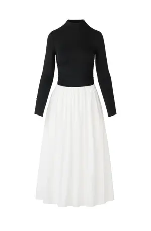 BY TESS Avery Midi Dress - Black/white