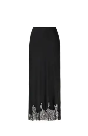 BY TESS Olivia Printed Midi Skirt - Black