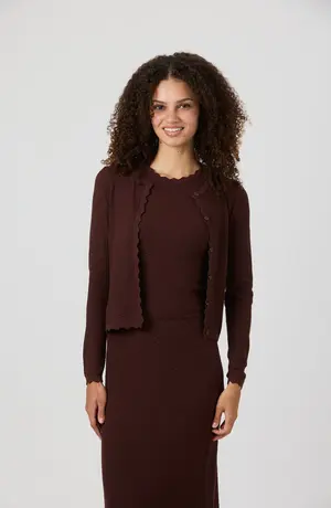BY TESS COLLECTION Katie Twinset - Brown