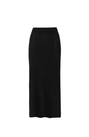BY TESS COLLECTION Knit Skirt - Black