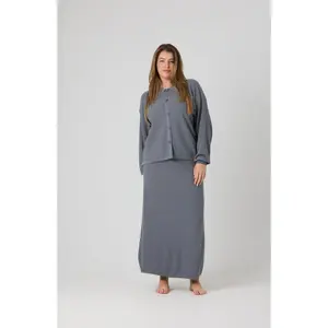 BY TESS COLLECTION Knit Skirt - Grey