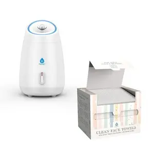 PURSONIC Glow & Go Skincare Essentials Bundle Nano Facial Steamer + Clean Facial Towels - White