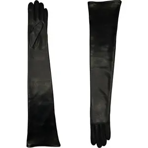 AGNELLE Shoulder Length Leather Gloves