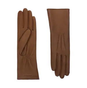 AGNELLE Grace Leather Gloves - Whisky