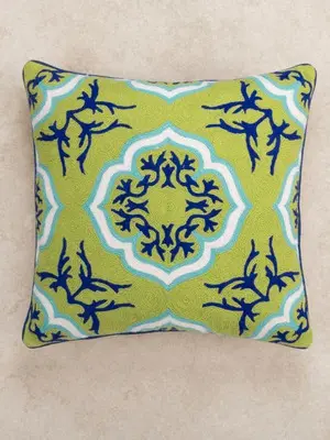 GAURI KOHLI Matilda Throw Pillow Cover - Green