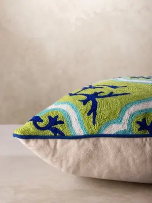 GAURI KOHLI Matilda Throw Pillow Cover - Green
