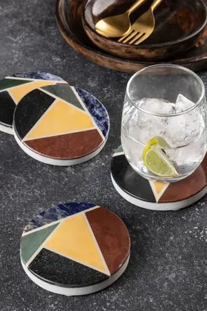 GAURI KOHLI Bennett Marble Coasters