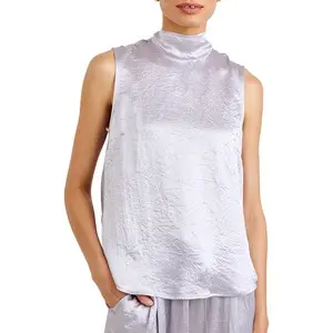 Bella Dahl Sleeveless Satin Top With Tie Back