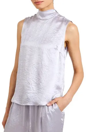 Bella Dahl Sleeveless Satin Top With Tie Back