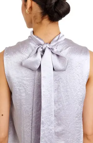 Bella Dahl Sleeveless Satin Top With Tie Back