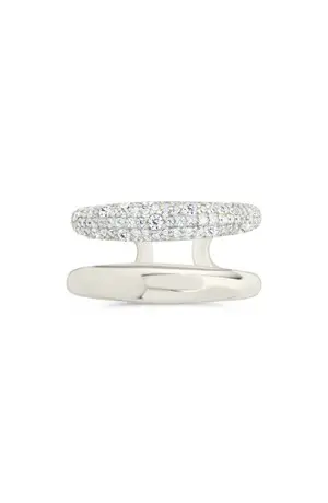 Sterling Forever Maisey Cubic Zirconia Double Band Ring - Silver