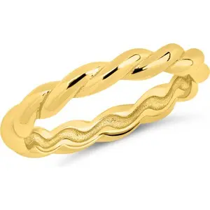 Sterling Forever Nixie Twisted Band Ring - Gold