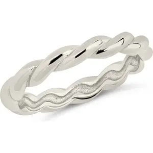 Sterling Forever Nixie Twisted Band Ring - Silver