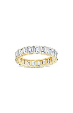 Sterling Forever Rio Baguette Cubic Zirconia Eternity Band Ring - Gold