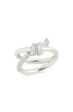 Sterling Forever Irene Twist Ring - Silver