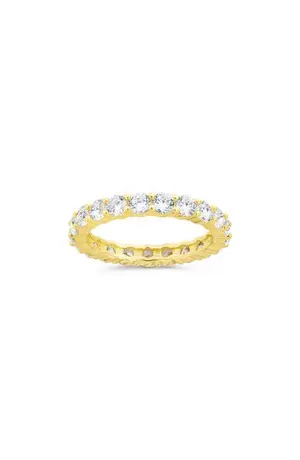 Sterling Forever Gracie Cubic Zirconia Eternity Ring - Gold