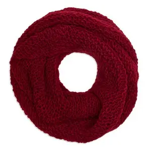 FEELGOODZ Artisan Woven Karuna Infinity 100% Wool Scarf Carmine