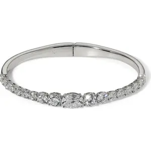 Nadri Stellar Hinge Bracelet - Rhodium