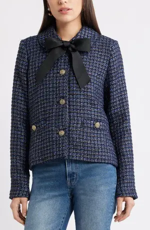 Caslon Tweed Bow Jacket